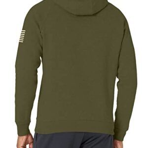 Under Armour Mens New Freedom Fleece Hoodie , (390) Marine OD Green / / Desert Sand , X-Small