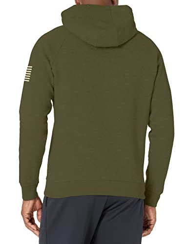 Under Armour Mens New Freedom Fleece Hoodie , (390) Marine OD Green / / Desert Sand , X-Small