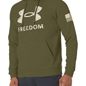 Under Armour Mens New Freedom Fleece Hoodie , (390) Marine OD Green / / Desert Sand , X-Small