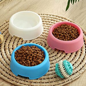 FUUIE Bowls for Food and Water Non-Slip Pet Dog Cat Bowl Pet Resin Round Bowl for Kitten Cat Dog Pet Feeding Cat Water Bowl for Cats Pet Cat Feeding Products (Color : Blue)