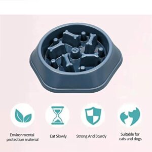 FUUIE Bowls for Food and Water Slow Feeder Dog Cat Bowl Dog Cat Food Bowl Durable Non Skid Pet Bowl Preventing Choking Healthy Design Cat Puppy Bowl (Color : Blue)