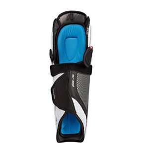 STX HP SG30 SR 14 WE/BE Ice Hockey Surgeon RX3 Shin Guards, 14", White/Blue, 14"