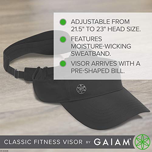 Gaiam Visor Hat- Black