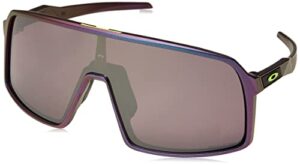 oakley men’s oo9406 sutro rectangular sunglasses, green purple shift/prizm road black, 37 mm