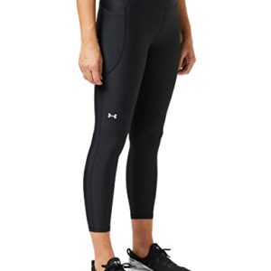 Under Armour womens Heatgear Armour High No-slip Waistband Ankle Leggings , Black (001)/White , Medium