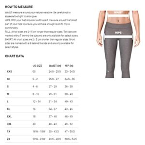 Under Armour womens Heatgear Armour High No-slip Waistband Ankle Leggings , Black (001)/White , Medium