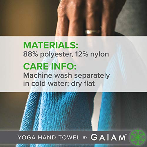 Gaiam Yoga Hand Towel, Blue Shadow Small