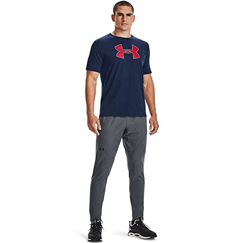 Under Armour Men's Big Logo Short-Sleeve T-Shirt , Academy Blue (408)/Red , Small