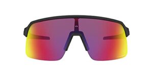 oakley men’s oo9463a sutro lite low bridge fit rectangular sunglasses, matte black/prizm road, 39 mm