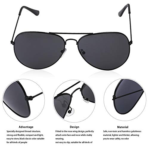 Beelittle Airline Pilot Captain Costume Kit Pilot Dress up Accessory Set with Aviator Sunglasses (Black)