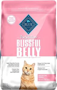 blue true solutions blissful belly natural digestive care adult dry cat food, chicken 11 lb (2 pack)