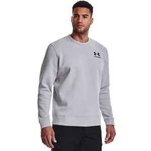 under armour men’s standard freedom rival terry crew, (011) mod gray / / black, medium