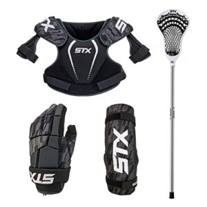 stx stallion 75 4-piece youth lacrosse starter set w/complete stick (no helmet)