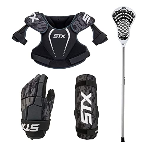 STX Stallion 75 4-Piece Youth Lacrosse Starter Set W/Complete Stick (No Helmet)