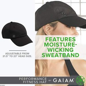 Gaiam Hat - Performance MeshDry Fit Sweat Headband, Black