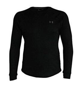 under armour men’s ua waffle crew long sleeve md black