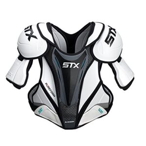 stx surgeon 500 senior ice hockey shoulder pad, black/yellow, x-large