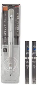 uni mechanical pencil kuru toga roulette model 0.5mm silver (m510171p.26) 1set mechanical pencil lead 0.5mm for kuru toga hb black case (u05203hb.24) 2set (m510171p.26+u05203hb.24)