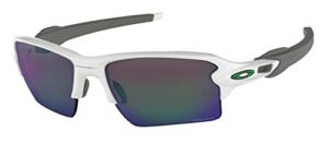 oakley flak 2.0 xl oo9188 918892 59m polished white/prizm jade sunglasses for men+bundle accessory leash kit + bundle with designer iwear complimentary care kit