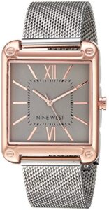 nine west women’s sunray dial mesh bracelet watch