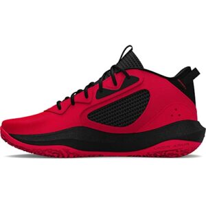 under armour unisex lockdown 6 basketball shoe, (600) red/black/white, 9.5 us men