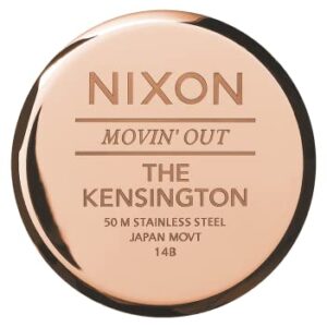 NIXON Kensington A099 - Rose Gold/Olive Sunray - 50m Water Resistant Women's Analog Classic Watch (37mm Watch Face, 16mm Stainless Steel Band)