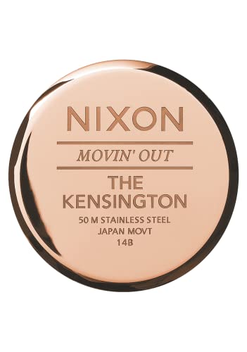 NIXON Kensington A099 - Rose Gold/Olive Sunray - 50m Water Resistant Women's Analog Classic Watch (37mm Watch Face, 16mm Stainless Steel Band)