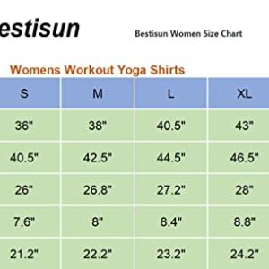 Bestisun Workout Tank Tops Loose fit Sleeveless Yoga Tops Racerback Muscle Tank Tops Summer Activewear Gym Dacne Tops Workout Exercise Clothes for Women Rose M