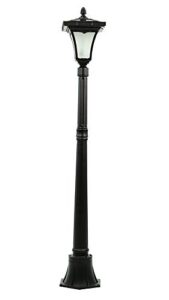 sun-ray 312069 vittoria solar lamp post, 52″ black