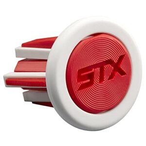 stx lacrosse elite handle end cap, 2-pack – white/red