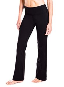 yogipace 27″/28″/29″/30″/31″/32″/33″/35″/37″ inseam,petite/regular/tall, women’s bootcut yoga pants long workout pants, 27″, black size xxl