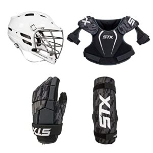 stx stallion 75 4-piece youth lacrosse starter set with cpv-r helmet (no stick)