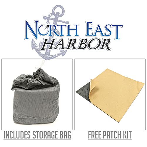 North East Harbor NEH Outdoor Patio Sofa Couch Furniture Cover - 79" W x 38" D x 35" H - Breathable Material, Sunray Protected, and Weather Resistant Storage Cover - Gray with Black Hem