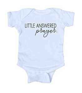 sunray clothing little answered prayer baby boy girl onesie white