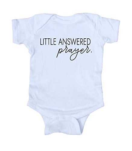 Sunray Clothing Little Answered Prayer Baby Boy Girl Onesie White