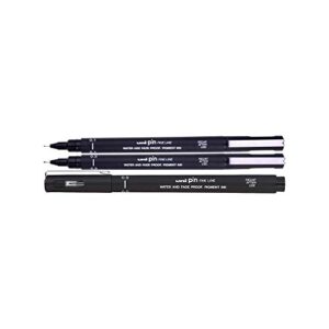 uni-ball pin drawing pen fineliner ultra fine line marker 0.3mm black ink – [pack of 3]