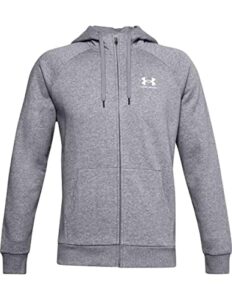 under armour men’s ua rival fleece full-zip hoodie (grey, xx-large)