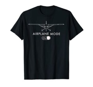 pilot c172 flying gift airplane mode short sleeve t-shirt