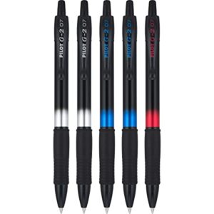 PILOT G2 Special Edition Premium Gel Ink Pen, Fine Point, Assorted Ink, 5-Pack (16973)