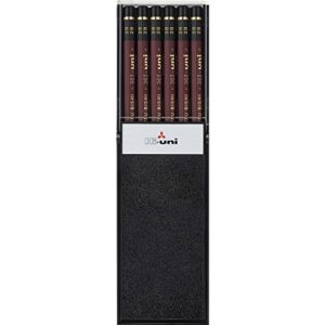 uni hi wooden pencil – 2b – box of 12 (hu2b)