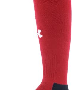 Under Armour Youth Team Over-The-Calf Socks, 1-Pair , Red/Black/White , Small