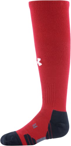 Under Armour Youth Team Over-The-Calf Socks, 1-Pair , Red/Black/White , Small