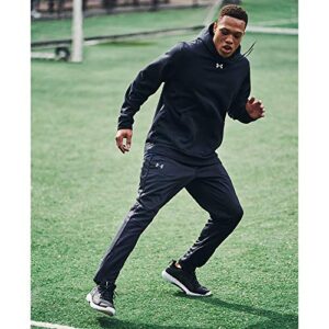 Under Armour Mens Hustle Fleece Hoodie , Black (001)/White , X-Large