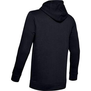 Under Armour Mens Hustle Fleece Hoodie , Black (001)/White , X-Large