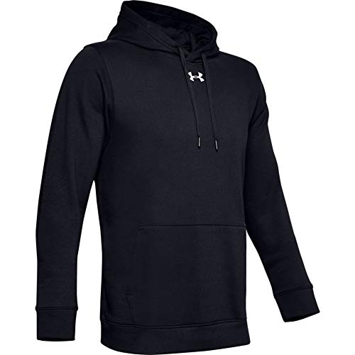 Under Armour Mens Hustle Fleece Hoodie , Black (001)/White , X-Large