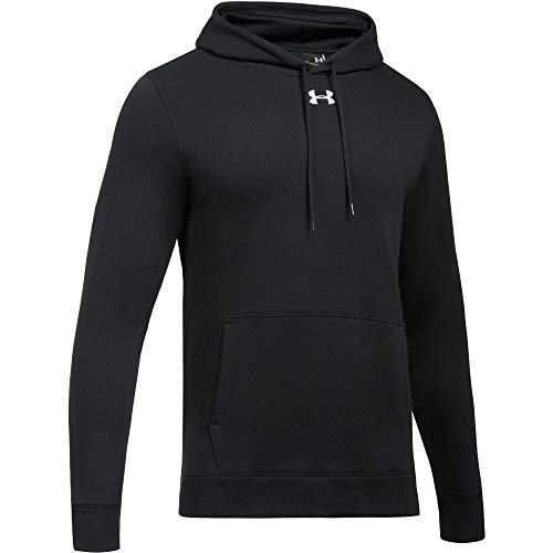 Under Armour Mens Hustle Fleece Hoodie , Black (001)/White , X-Large