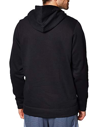 Under Armour Mens Hustle Fleece Hoodie , Black (001)/White , X-Large