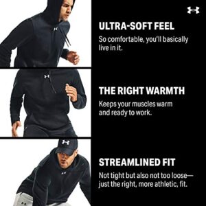 Under Armour Mens Hustle Fleece Hoodie , Black (001)/White , X-Large