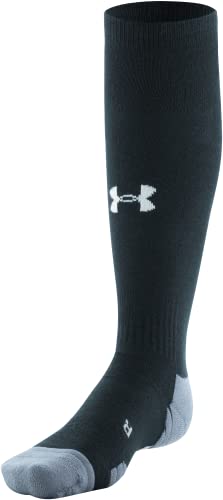 Under Armour Adult Team Over-The-Calf Socks, 1-Pair , Black/Graphite/White , Large