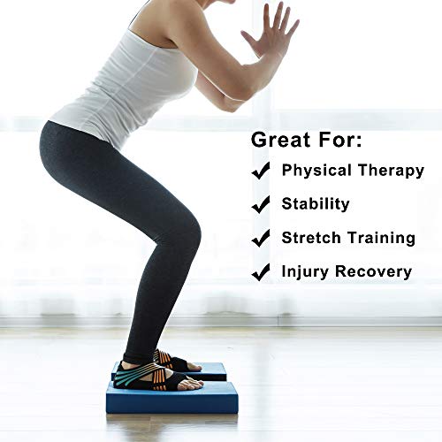 StrongTek Balance Pad, Balancing Foam Pad, Large 2 in 1 Yoga Foam Cushion Exercise Mat, Knee Pad for Fitness and Stability, Stretching, Pilates, Physical Therapy, Core Trainer Board